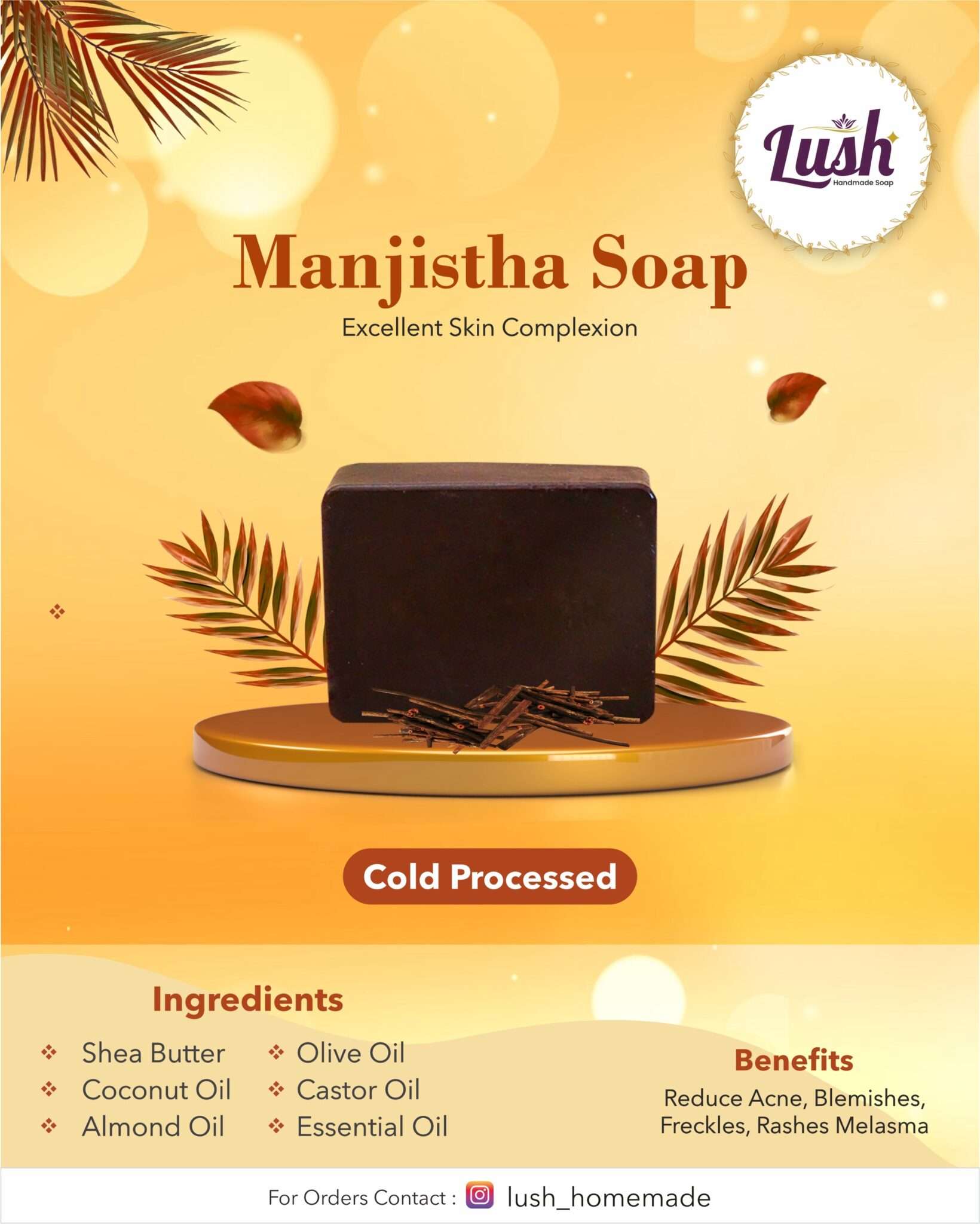 Manjistha Soap Cold Process – lushhomemade.com